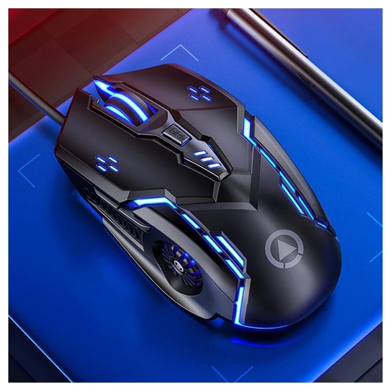 Mousse 6D de 4 Velocidades DPI RGB para Juegos G5 - Negro